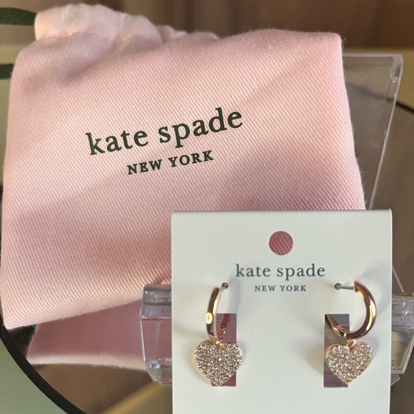 kate spade | Jewelry | Kate Spade Yours Truly Rose Gold Dangling Heart ...